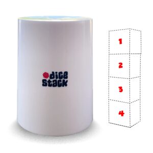 dice stacking cup only for 4 dice - professional straight cups - white