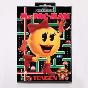 aditi ms. pac man game cartridge 16 bit md game card with retail box for sega mega drive for genesis