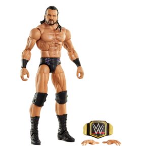 wwe mattel ​top picks elite drew mcintyre 6-inch jeff action figure with deluxe articulation for pose and play, life-like detail, authentic ring gear & accessory,multi,gvc02