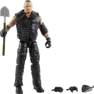 wwe mattel undertaker elite collection action figure, 6-in/15.24-cm posable collectible gift for wwe mattel fans ages 8 years old & up