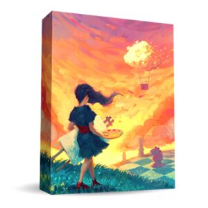 canvas board game - create stunning masterpieces! art competition and puzzle game for kids & adults, ages 14+, 1-5 players, 30 minute playtime, made by r2i games