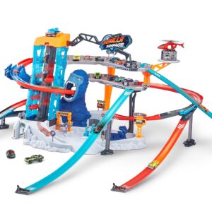 metal machines gorilla rampage garage track set vehicle playset with mini toy racing car by zuru cars play set compatible with other brands