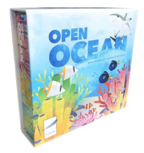 open ocean card game | family friendly drafting + tile placement game | enjoyed by kids, teens, and adults | ideal for 1-5 players | 8+