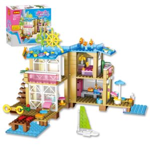 jumei friends set building blocks,girls building toys set,390 pcs girls block set,beach friends house set building set toys,friends house building set,stem toy,friends set for girl 6-12 years old