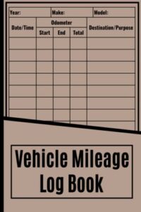 vehicle mileage log book: journal for car taxes and expenses or business cute and simple notebook