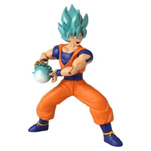 bandai namco - dragon ball super - super saiyan blue goku, 7" action figure attack collection