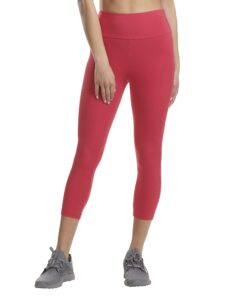 spalding women's activewear 19 inch inseam capri legging, regular and plus size, azalea, l