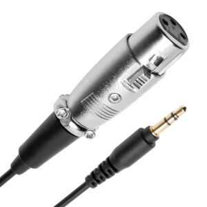 movo tcb6 female xlr to male 3.5mm trs cable - xlr to 3.5mm adapter for xlr board and xlr amp - use stereo to xlr cable adapter with mixer cables, mic input cable, dj audio cables, xlr headphone cable