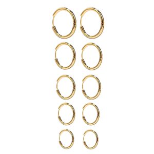 tuuu 5pairs/set small hoop earrings for women, tiny cartilage hoop huggie earrings set for men women ear jewelry