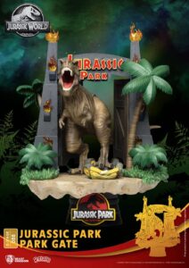 beast kingdom jurassic park: park gate ds-088 d-stage statue, multicolor, 6 inches