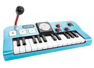 little tikes my real jam keyboard with microphone, musical instrument with 4 play modes, play any song with bluetooth, gift for kids, toys for boys and girls ages 3 4 5+ year old, multicolor