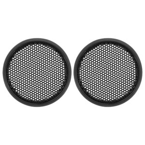 x autohaux 2pcs 1.5" black audio speaker cover mesh subwoofer grill horn guard protector