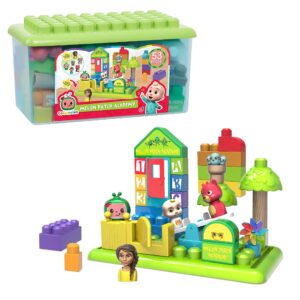 just play cocomelon patch academy, 53 large building blocks includes 6 character figures, multi-color (96119)