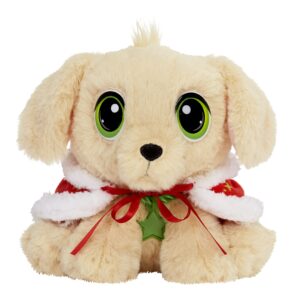 little tikes rescue tales holiday pup- santa's helper soft plush stuffed animal, adoption tag & certificate, doghouse playset for kids, toys for girls boys ages 3 4 5+