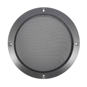 x autohaux 6.5" titanium tone audio speaker cover mesh subwoofer grill horn glossy guard protector