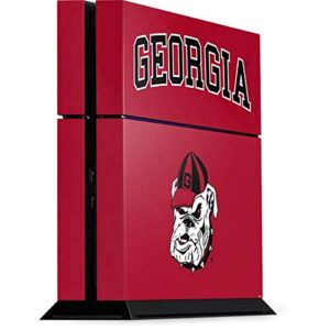 skinit decal gaming skin compatible with ps4 console - officially licensed college georgia bulldogs design