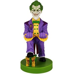 exquisite gaming: warner bros: joker - original mobile phone & gaming controller holder, device stand, cable guys, licensed figure, small