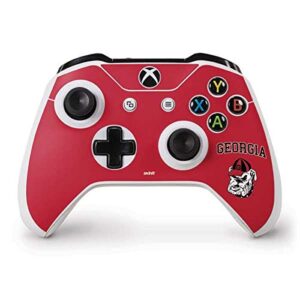 skinit decal gaming skin compatible with xbox one s controller - officially licensed college georgia bulldogs design