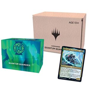 magic: the gathering strixhaven commander deck – quantum quandrix (blue-green) | minimal packaging version