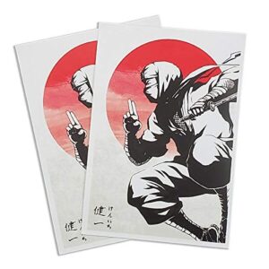 mini size - kenichi - shadow clan ninja - 100 matte tcg card sleeves (fn7m) - fantasy north