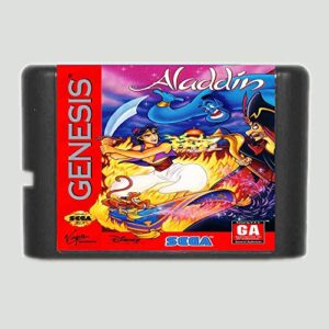 aditi aladdin 16 bit md game card for 16 bit sega megadrive genesis game console (jap shell)