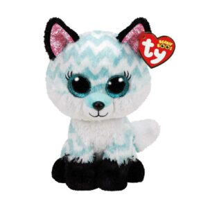 ty 2007520 atlas fox beanie boo stuffed animal, multicoloured, 15 cm