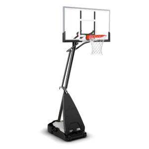 the ultimate hybrid, 60" acrylic, alum trim, 3 piece 3.5" pole, screw jack lift, arena slam rim, board pad