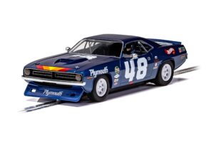 scalextric c4219 plymouth barracuda - trans am 1970 - dan gurney, blue