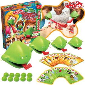 tic tac tongue game, be quick to lick the bugs, chameleon game, ages 4+, family games, memory game, fun games, toys for boys, party games