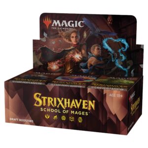 magic: the gathering strixhaven draft booster box | 36 packs (540 magic cards), brown