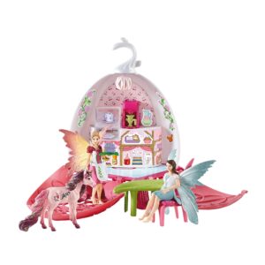 schleich bayala, 14-piece playset, fairy toys for girls and boys ages 5-12, fairy café blossom toy set