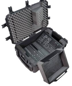 case club case fits midas m32r digital mixer in pre-cut waterproof case