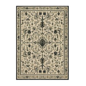 mohawk home modern farmhouse daran black border traditional (2' x 3') scatter rug