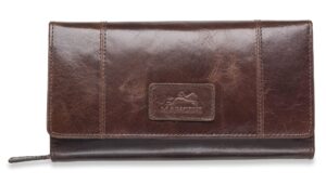 mancini casablanca rfid secure ladies clutch wallet,color brown-one size,8700300-bn,one size