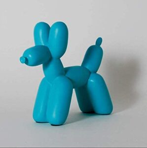 balloon dog ceramic bookend decor - matte white (teal)