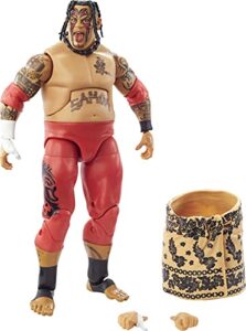 wwe mattel umaga royal rumble elite collection action figure with authentic gear & accessories, 6-in posable collectible gift for fans ages 8 years old & up,multicolor