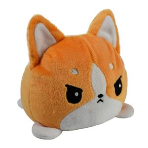 teeturtle - the original reversible dog plushie - corgi - cute sensory fidget stuffed animals that show your mood