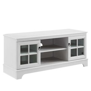 modway pacific coastal contemporary 47" tv stand in white, 47 inch