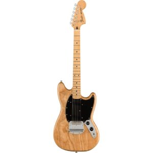 fender ben gibbard mustang electric guitar, with 2-year warranty, natural, maple fingerboard