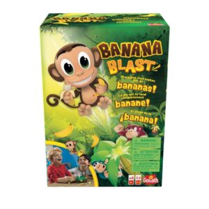 goliath banana blast - pull the bananas until the monkey jumps game - trilingual , green