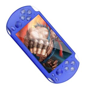 mesica x9-s mini handheld game console, 5.1-inch hd color screen, built-in more than 10,000 games, 8gb memory, portable game box, is a gift suitable for children and adults (blue)