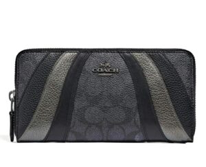 coach women's accordion wallet (v5/charcoal)