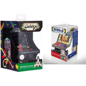 my arcade micro players: galaga and dig dug mini arcade machines