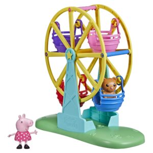 peppa pig adventures, ferris wheel playset preschool toy figure and accessory for kids ages 3 and up