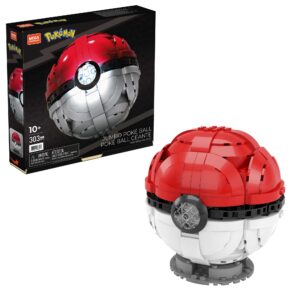 mega construx pokémon jumbo poké ball construction set, building toys for kids, 1 piece