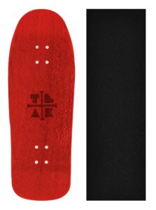 teak tuning wooden fingerboard carlsbad cruiser deck, cherry red - 34mm x 100mm - handmade, pro shape & size - five plies wood veneer - includes prolific foam tape