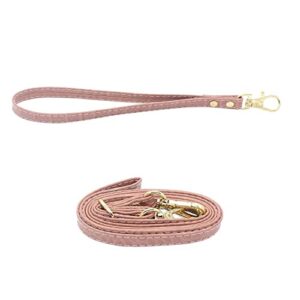 harryshell detachable wrist straps hand lanyard + crossbody chain phone wallet case (pink)