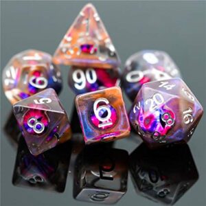 demon eye dragon eye dice 7-dice set resin dungeons and dragons dice