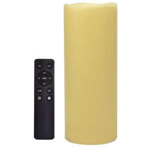 1 pack waterproof outdoor flameless candle with remote large 4” x 10” battery operated electric led pillar candle for gift home décor party wedding supplies garden halloween christmas decoration