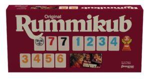 pressman original retro style large numbers rummikub - includes tiles with bright, over-sized, inset numbers for easy viewing, multi color